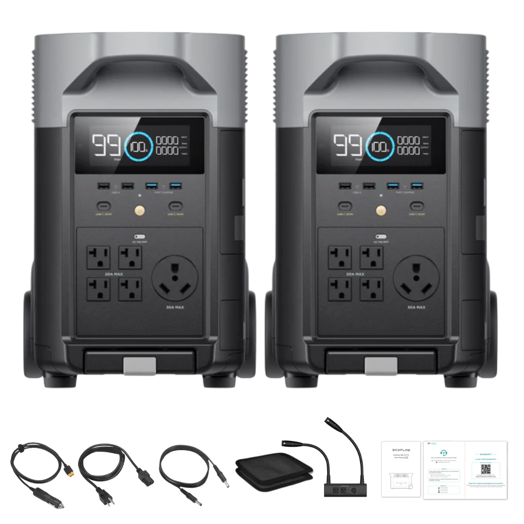 EcoFlow DELTA Pro *2 + Double Voltage Hub - Off Grid Stores