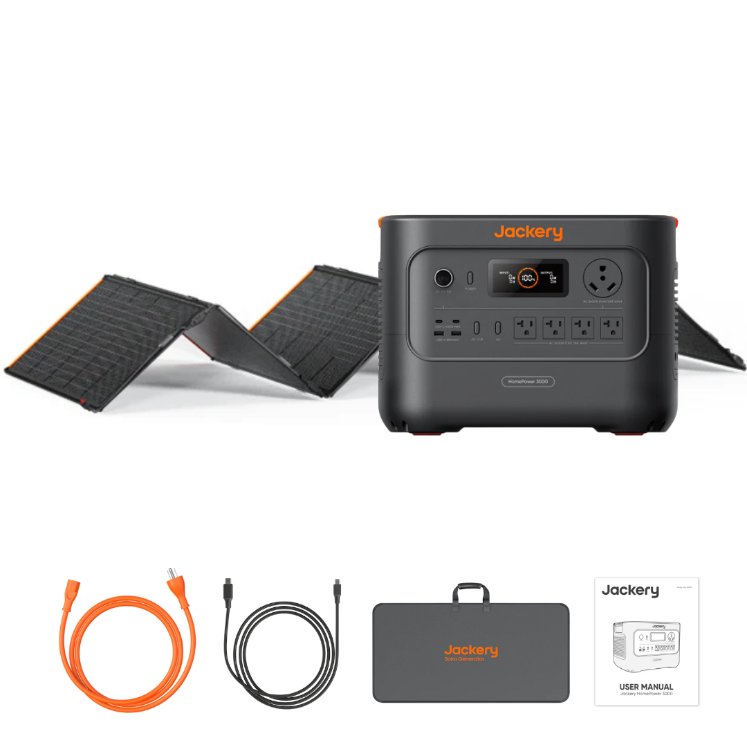 Jackery HomePower 3000 Solar Generator + SolarSaga 500X Kits - Off Grid ...