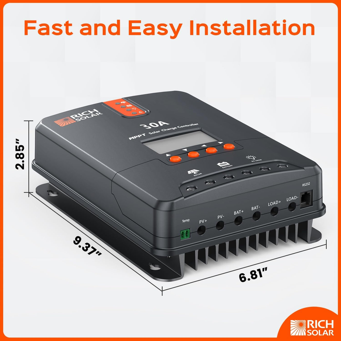 Rich Solar 30 Amp MPPT Solar Charge Controller - Off Grid Stores