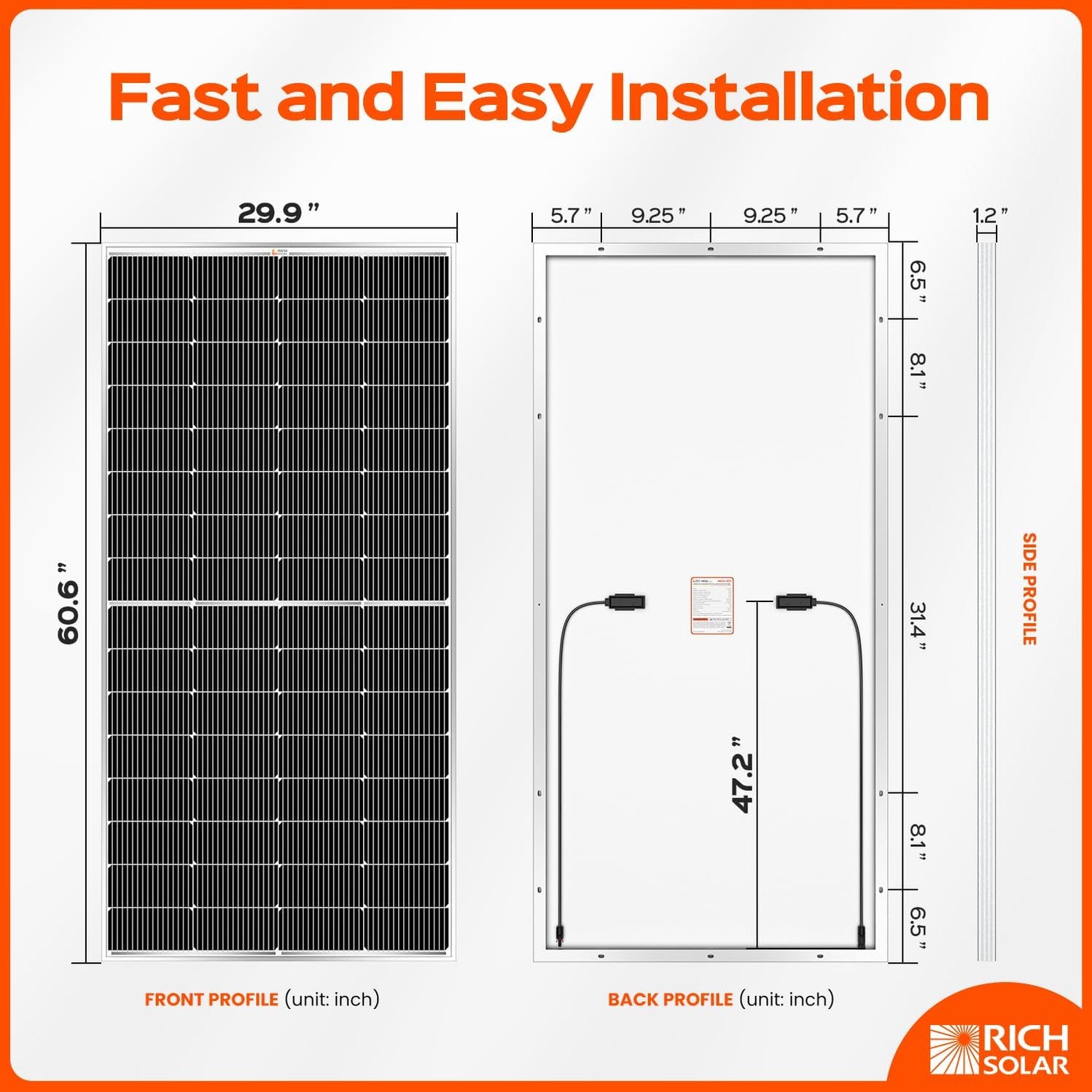 Rich Solar MEGA 250 Watt Monocrystalline Solar Panel UL Certified - Off ...
