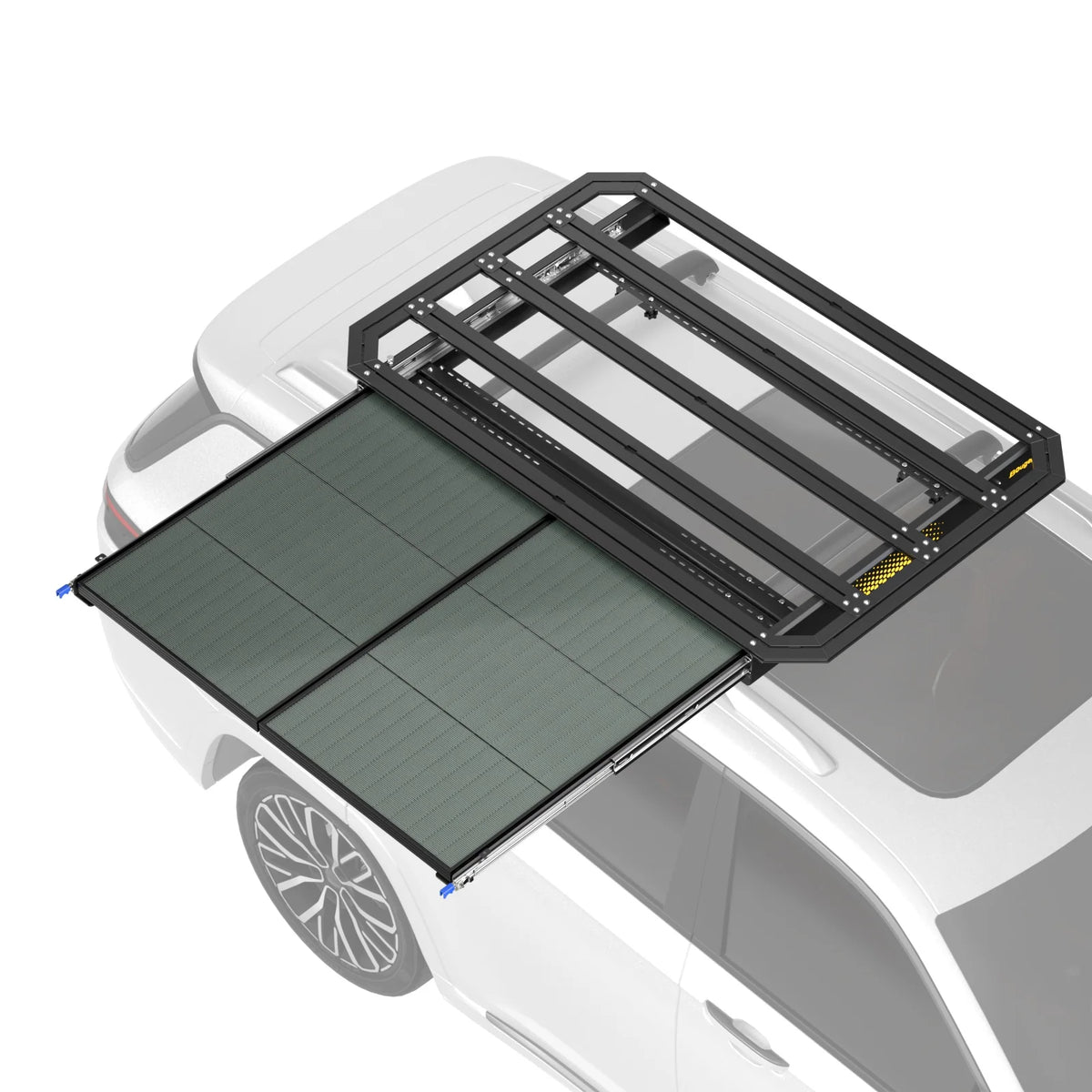 BougeRV Modular Roof Rack Platform With Slidable Solar Panel Bracket ...