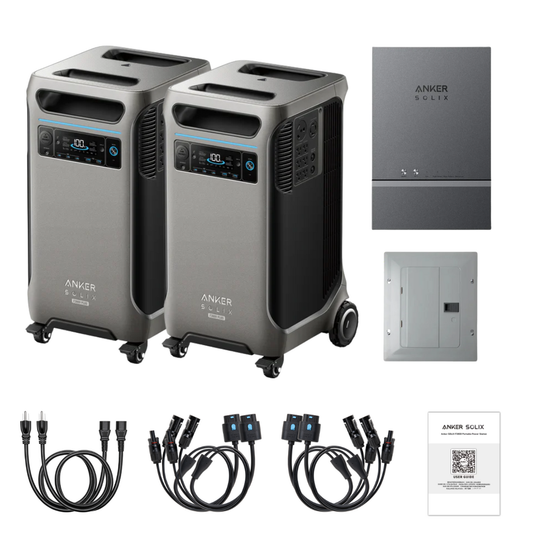 Anker SOLIX F3800 Plus Portable Power + Smart Home Power Kit - Off Grid ...