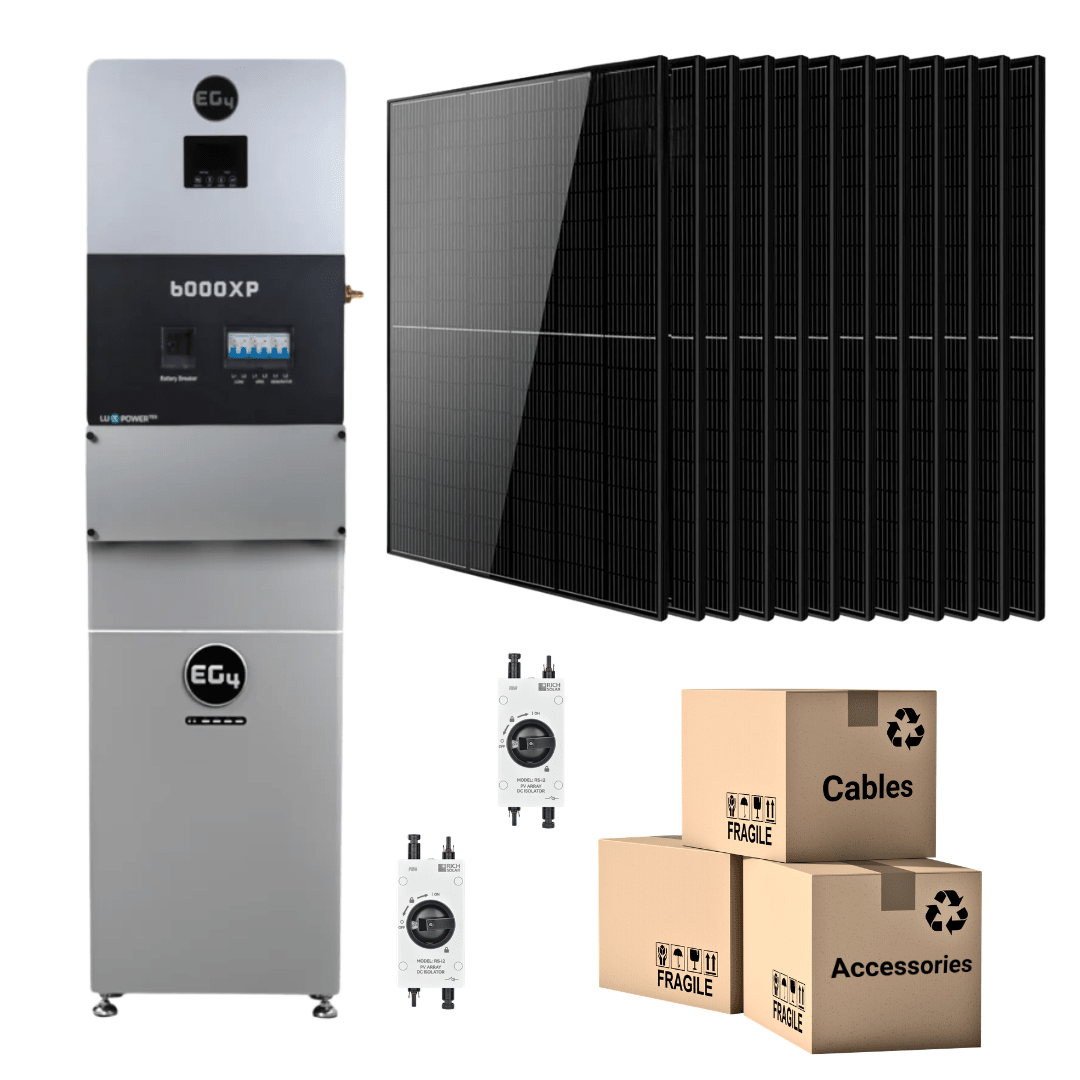 EG4 6000XP Off-Grid Solar Kit | 4.98kW Monocrystalline Solar Panels ...
