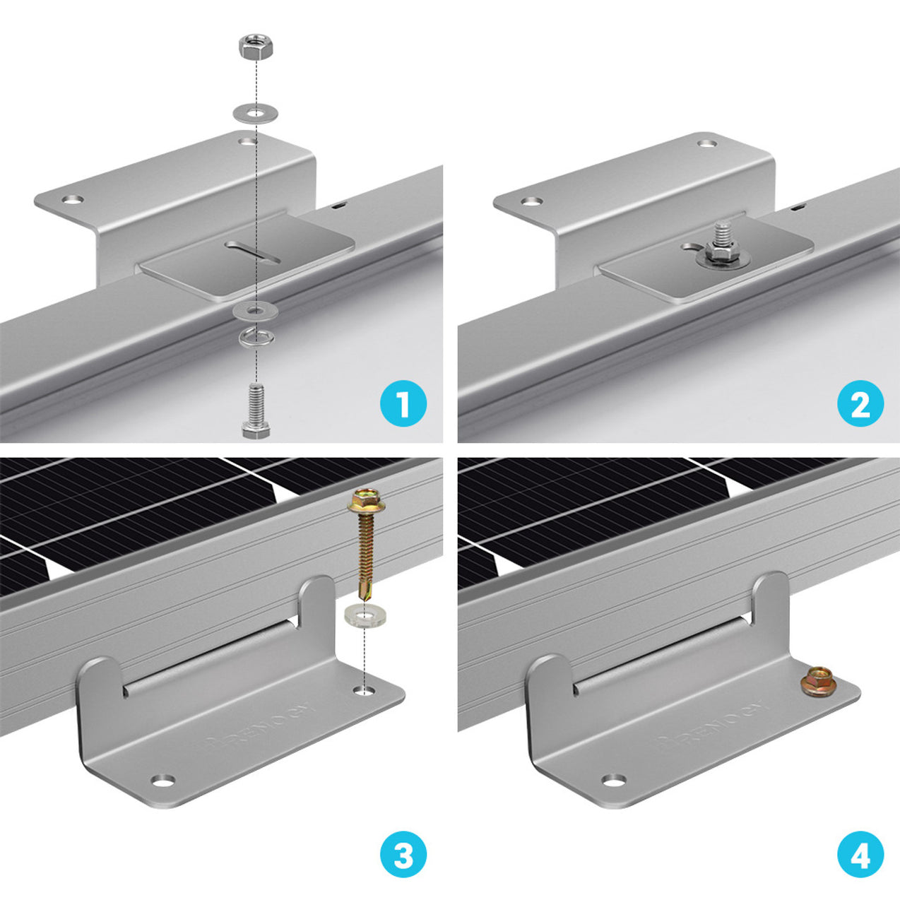 Renogy Solar Panel Mounting Z Bracket - Off Grid Stores