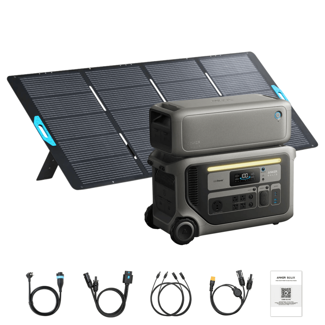 Anker SOLIX F3000 Solar Generator + 400W Portable Solar Panel Kits ...