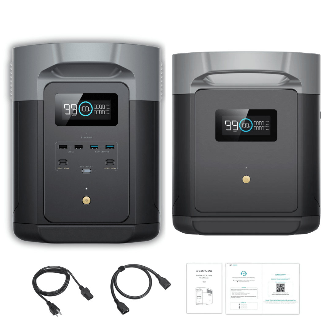 EcoFlow DELTA 2 Max + EcoFlow DELTA 2 Max Smart Extra Battery - Off ...