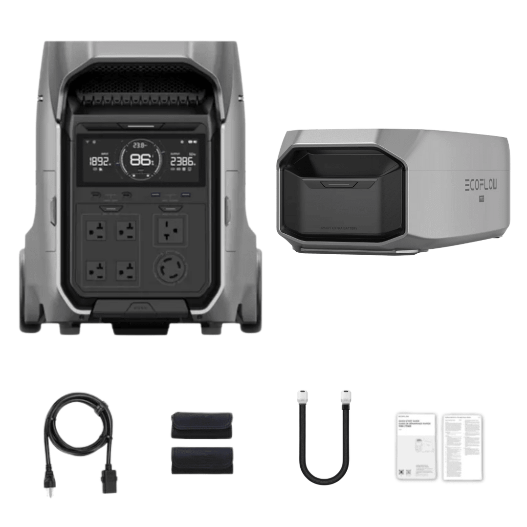 EcoFlow DELTA Pro 3 Solar Generator + DELTA Pro 3 Extra Batteries - Off ...