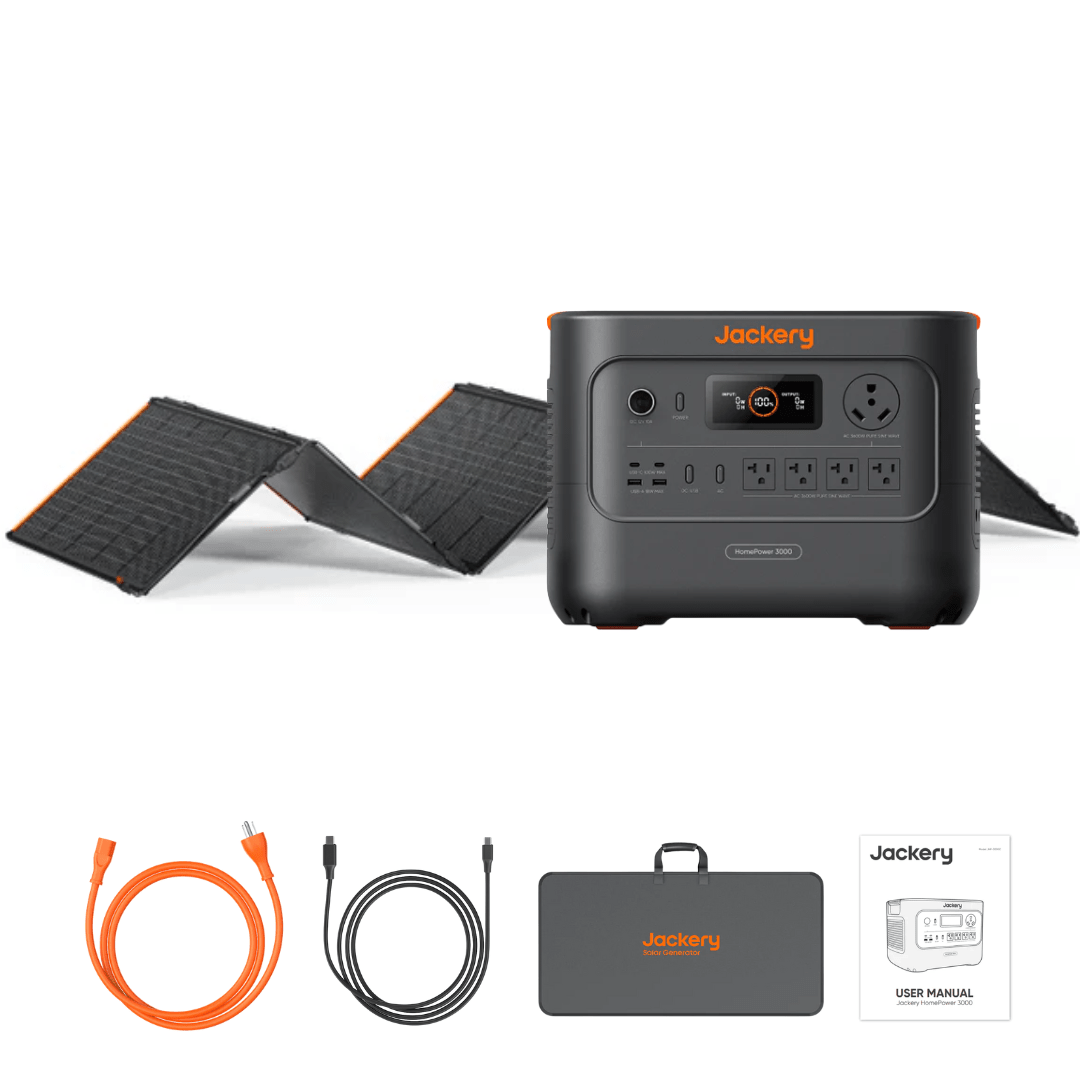 Jackery HomePower 3000 Solar Generator + SolarSaga 500X Kits - Off Grid ...