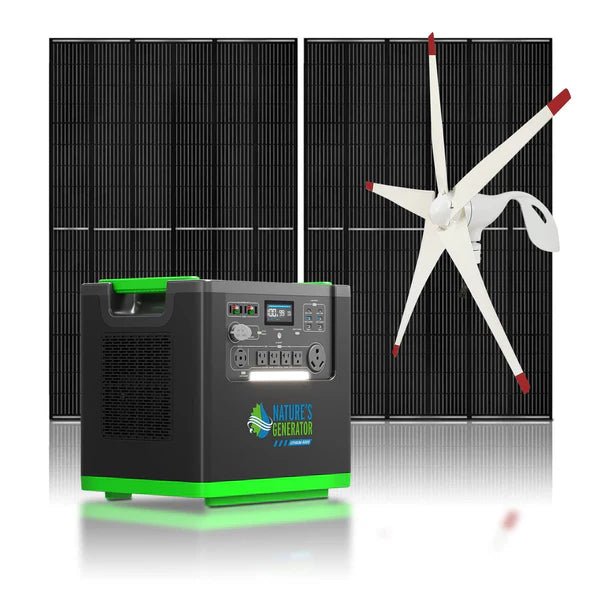 Natures Generator Lithium 6000 Solar Generator With 410W Rigid Solar ...