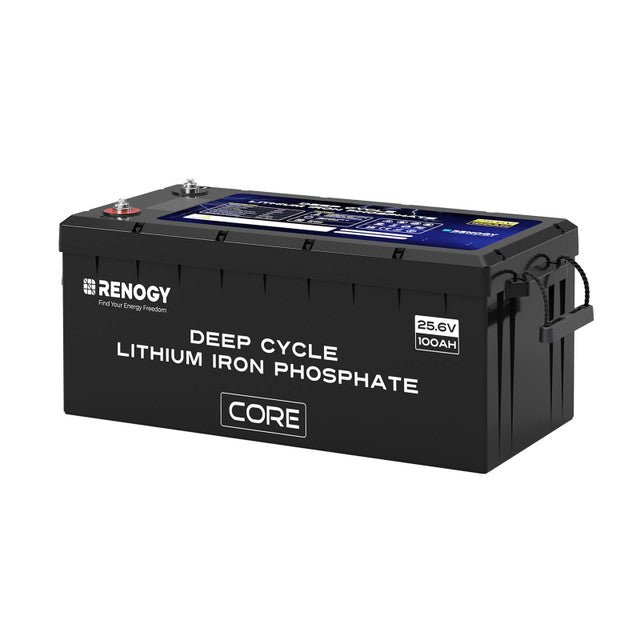 Renogy 24V 100Ah Core Series Deep Cycle Lithium Iron Phosphate Battery ...