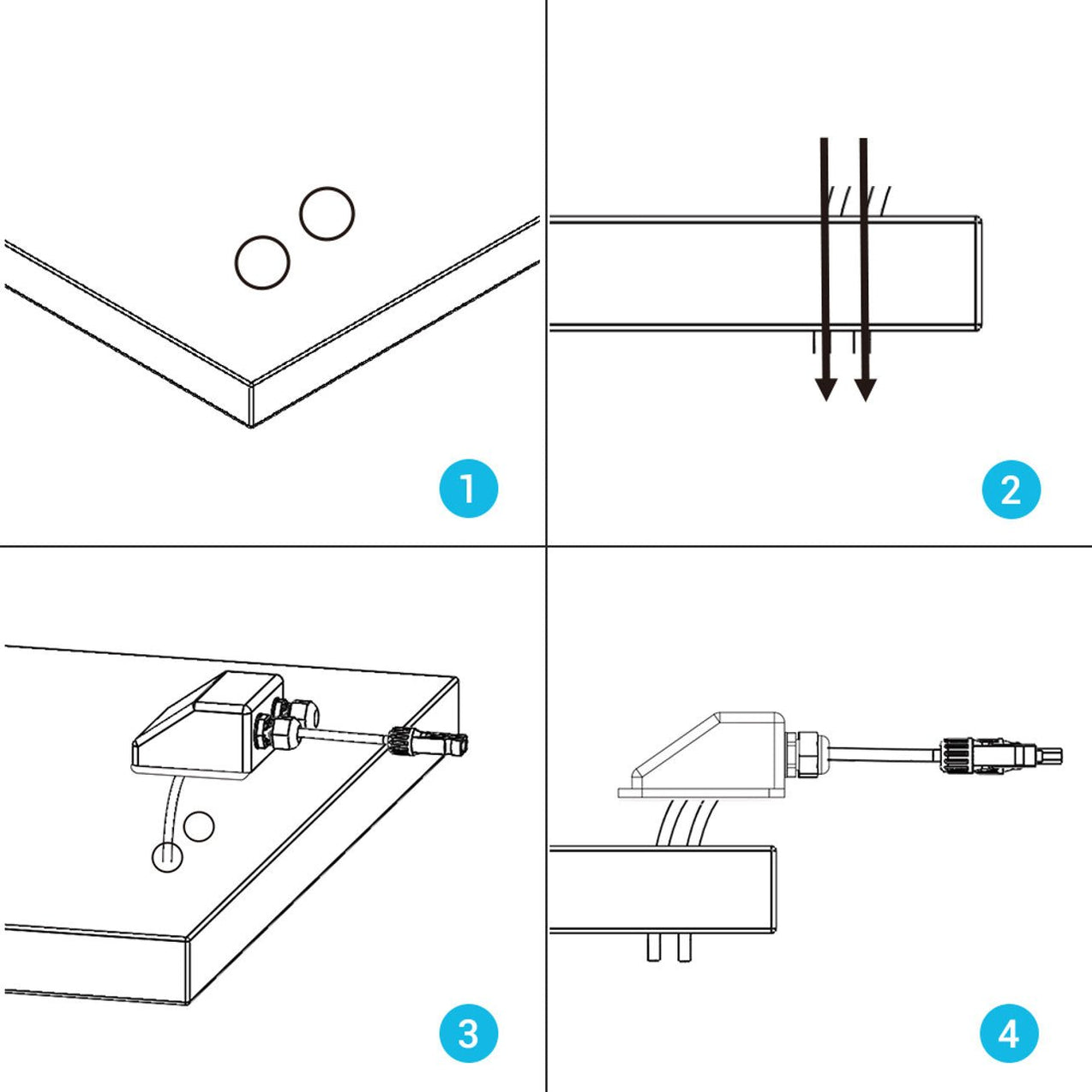 Renogy Solar Double Cable Entry Gland - Off Grid Stores